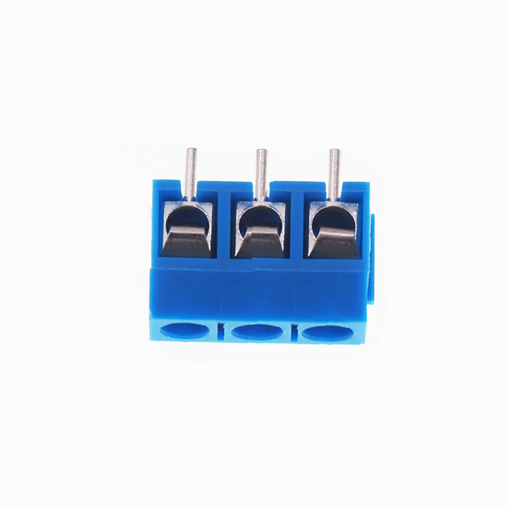 Bornier KF301 3P bleu – 5,0 mm – Pattes cuivre rondes | ELECTRONIC SHOP ...