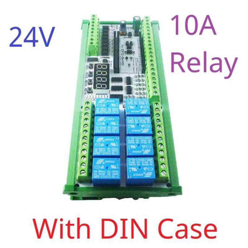 Carte ESP32 ES32A08-24V – 8 relais, boîtier rail DIN, 24V | ELECTRONIC SHOP
