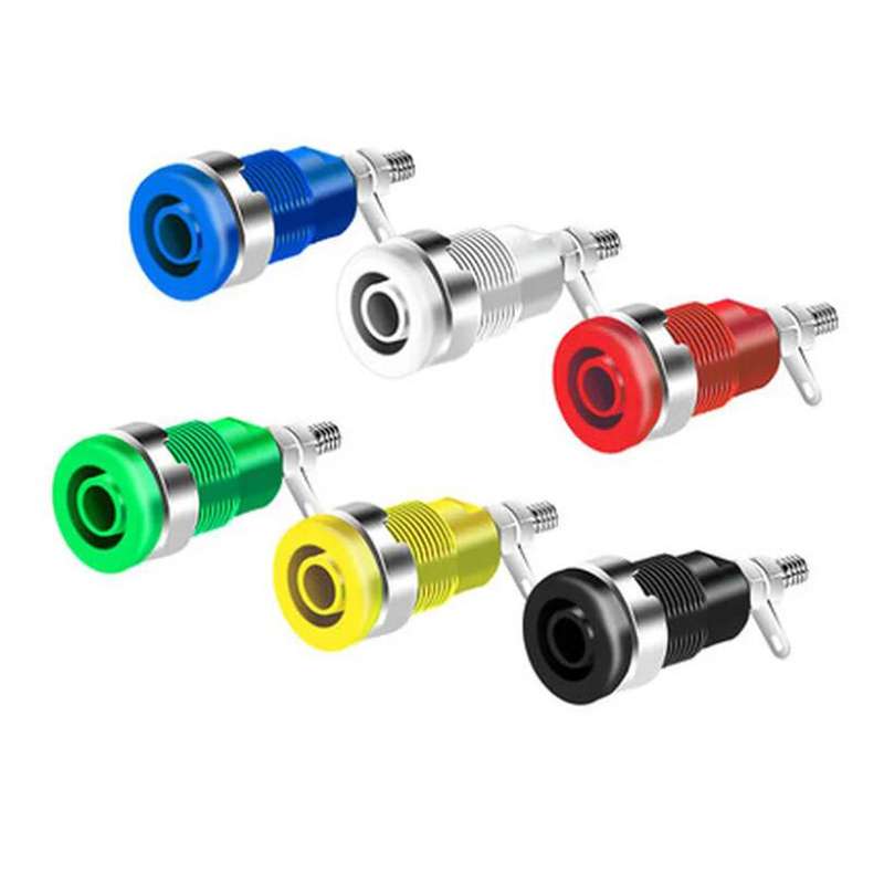 M12*33 4mm Panel Banana Socket Red 600V 32A – High Voltage Connector ...