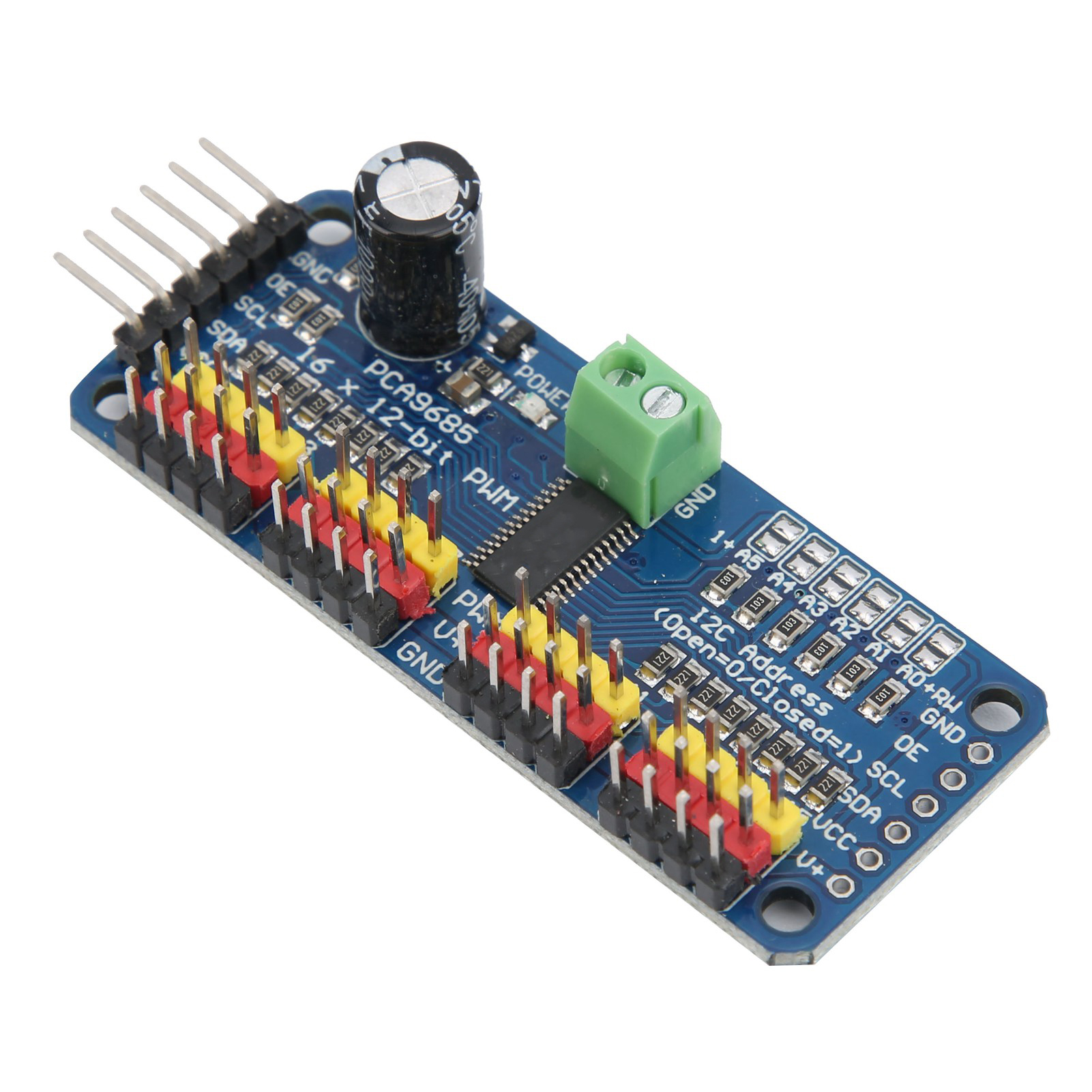 Carte PWM 16 canaux PCA9685 – Contrôleur Servo I2C pour Arduino ...