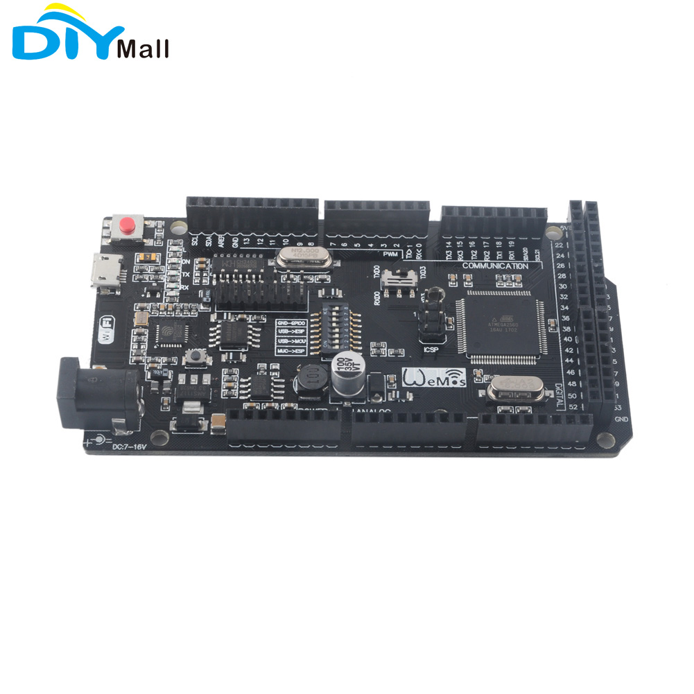 WEMOS Arduino Mega2560 + WiFi R3 ATmega2560 + ESP8266 USB-TTL – Carte ...