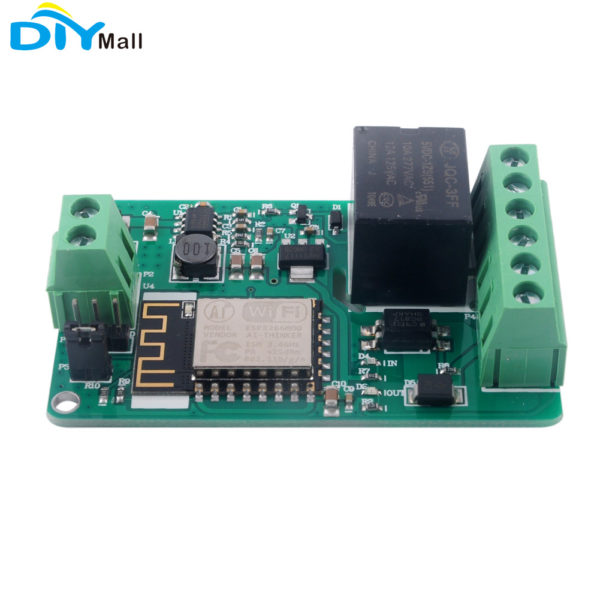 DIYmall ESP8266 ESP-12F Relais WiFi 10A 220V DC 7-30V | Module IoT ...