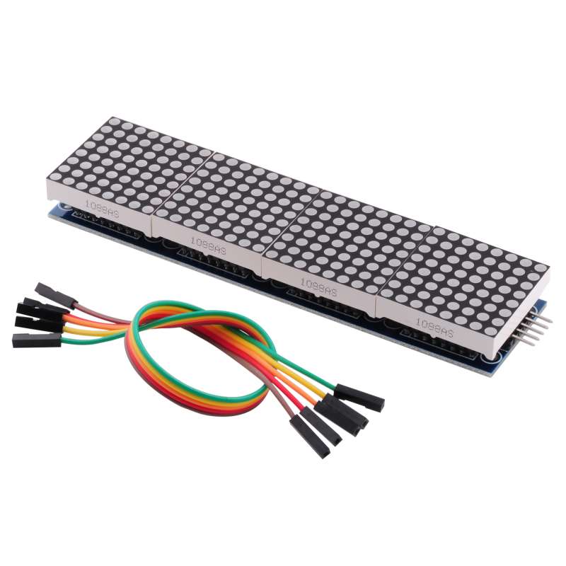 Module 4 Matrix LED 32x8 Max7219 Rouge pour Arduino | Electronic Shop