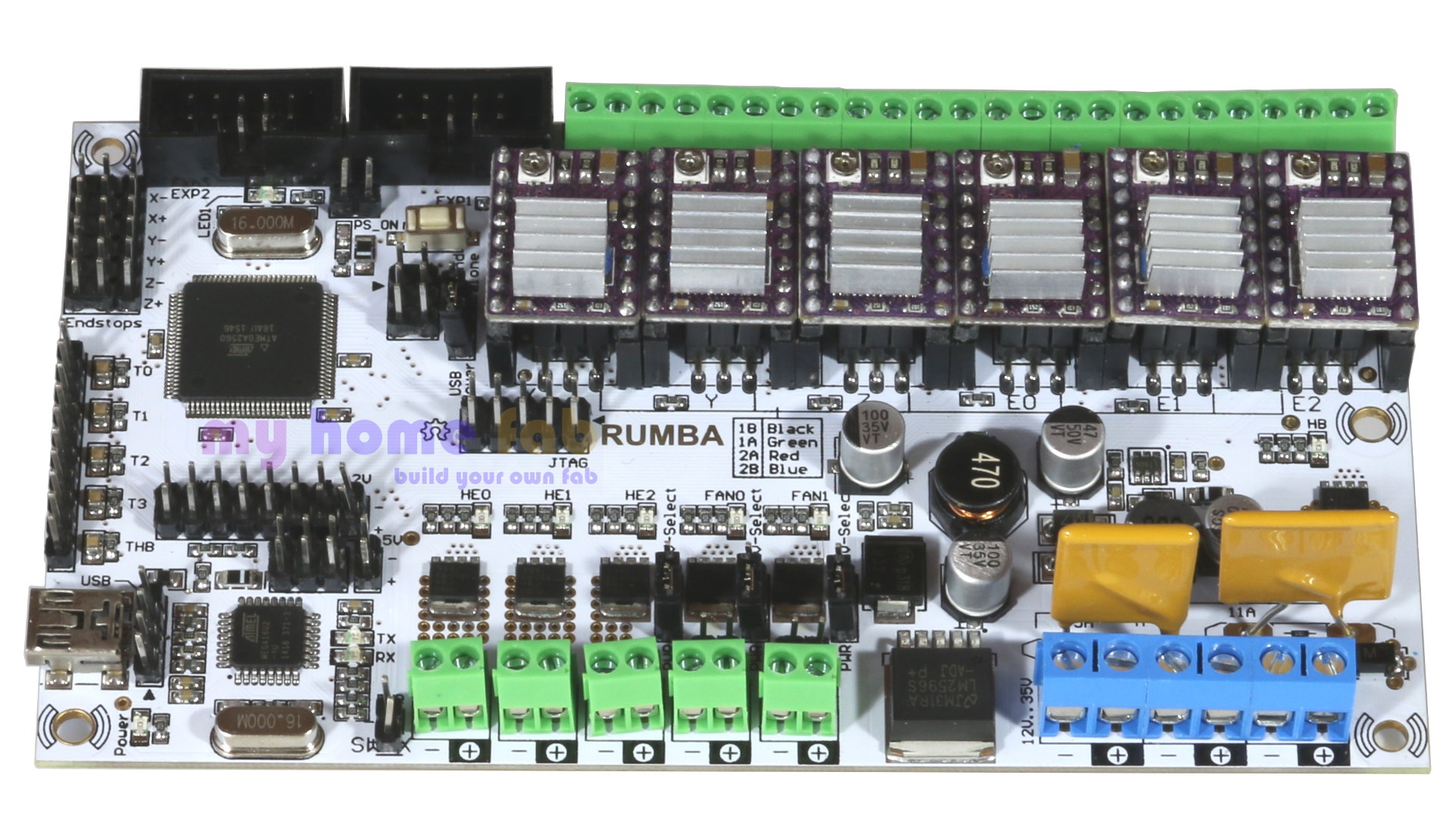 Carte RUMBA – Contrôleur 3D imprimante RepRap, compatible Marlin ...