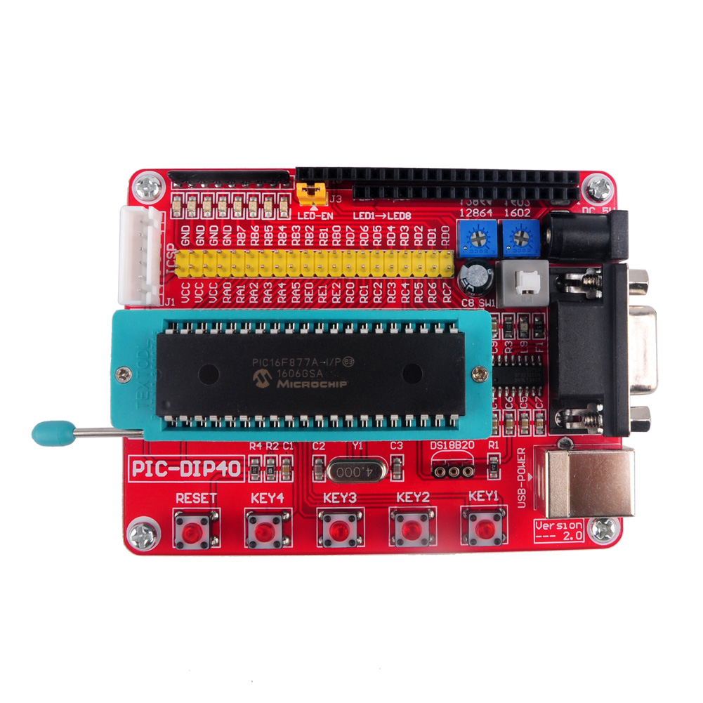 Carte de développement PIC16F877A – Kit Microchip Original | ELECTRONIC ...