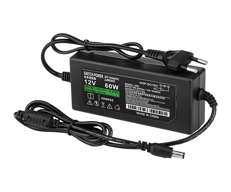 Adaptateur Alimentation DC 12V 5A Fiche Jack 2,1x5,5 – Alimentation ...