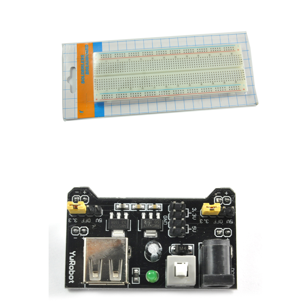 Breadboard 830 points + Module alimentation 3.3V/5V – Kit prototypage ...