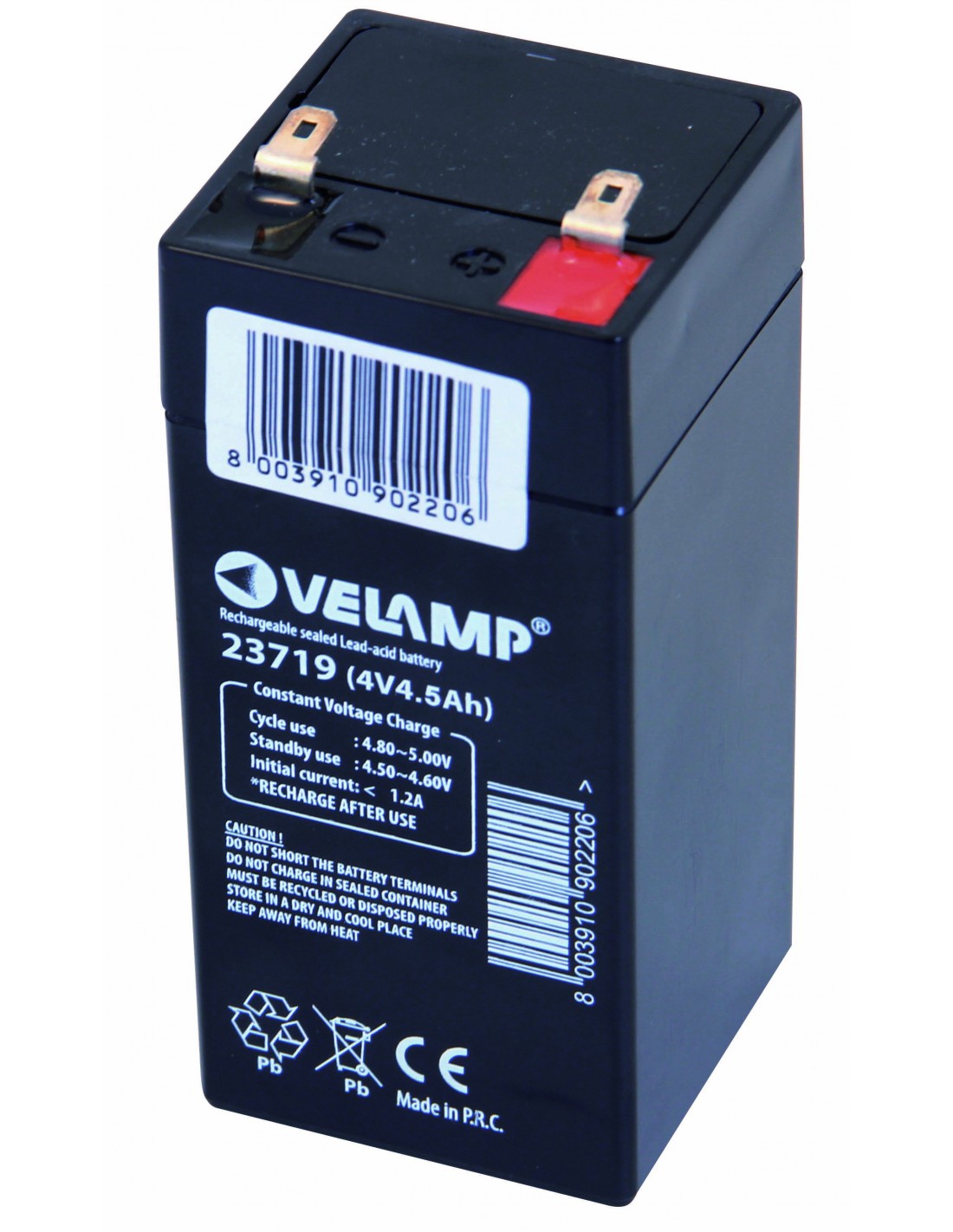 Batterie Velamp au Plomb 4V 4.5Ah Rechargeable – Fiable et Durable ...