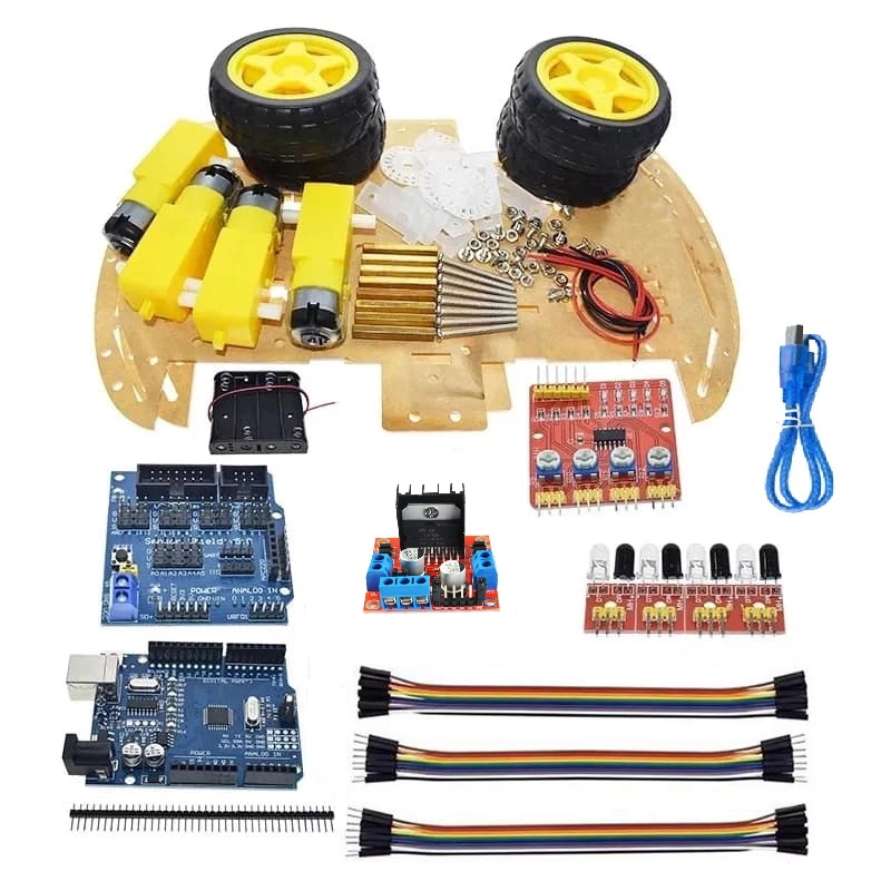 Kit Robot Intelligent 4 Roues – Évitement d’Obstacles Débutants avec ...