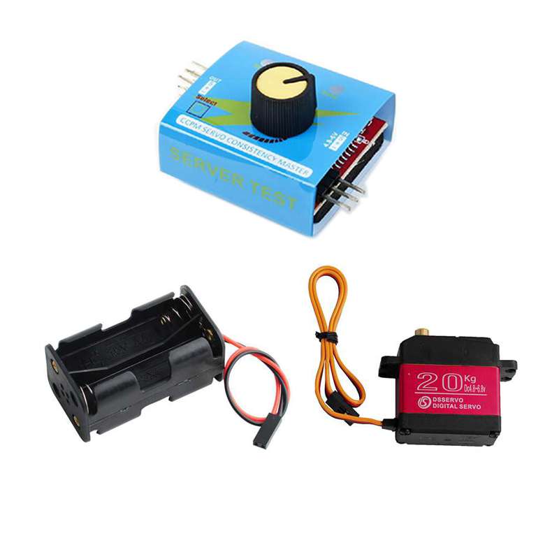 Servo DS3218 20KG 180 degrés + testeur + 4 boîtes à piles – Kit servo ...